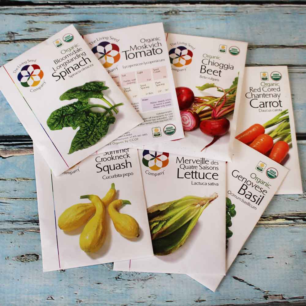 The Living Seed Company Organic Micro Garden Seed Collection | Farm ...