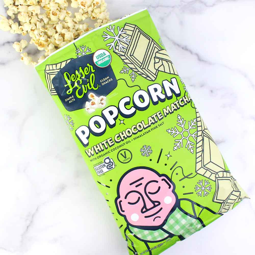 Lesser Evil Organic White Chocolate Matcha Popcorn | Farm Fresh To You
